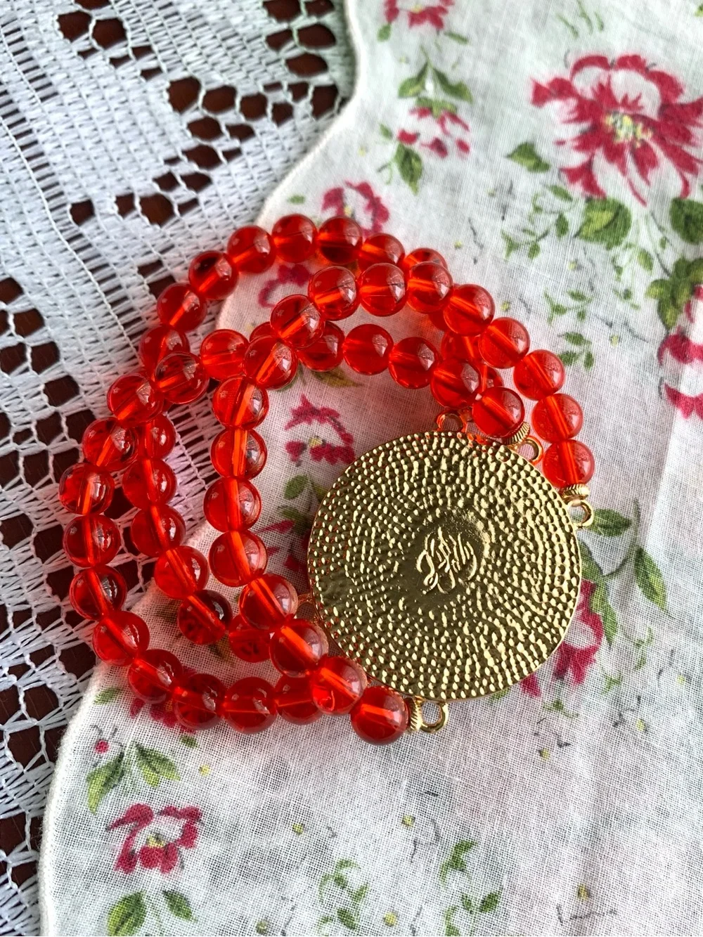Kirks Folly | Jewelry | Kirks Folly Red Moon Face Glass Beaded ...